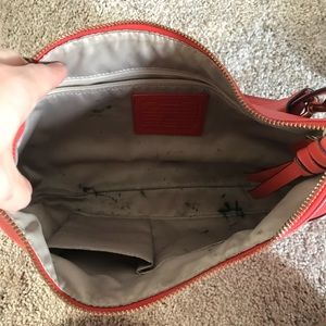 Coach | Bags | Coach Poppy Red Leather Hobo Purse | Poshmark